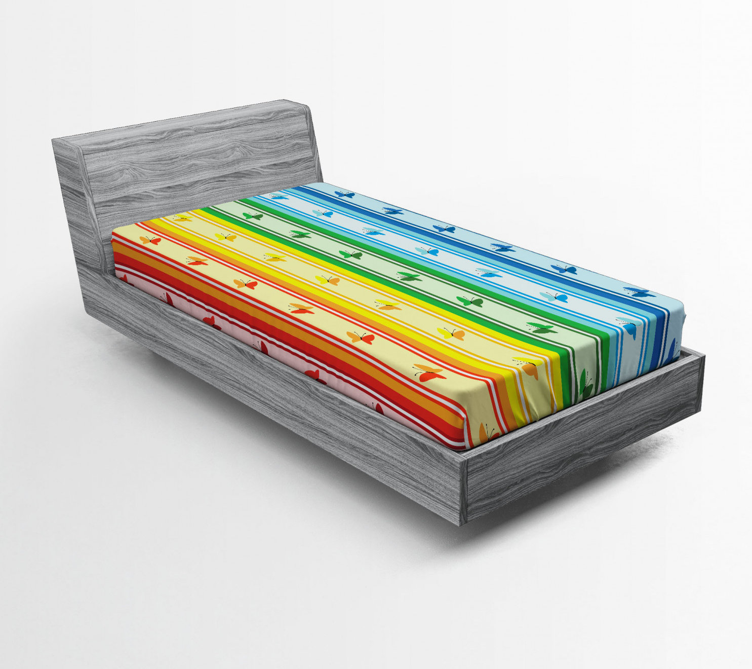 Ambesonne Striped Fitted Sheet | Wayfair