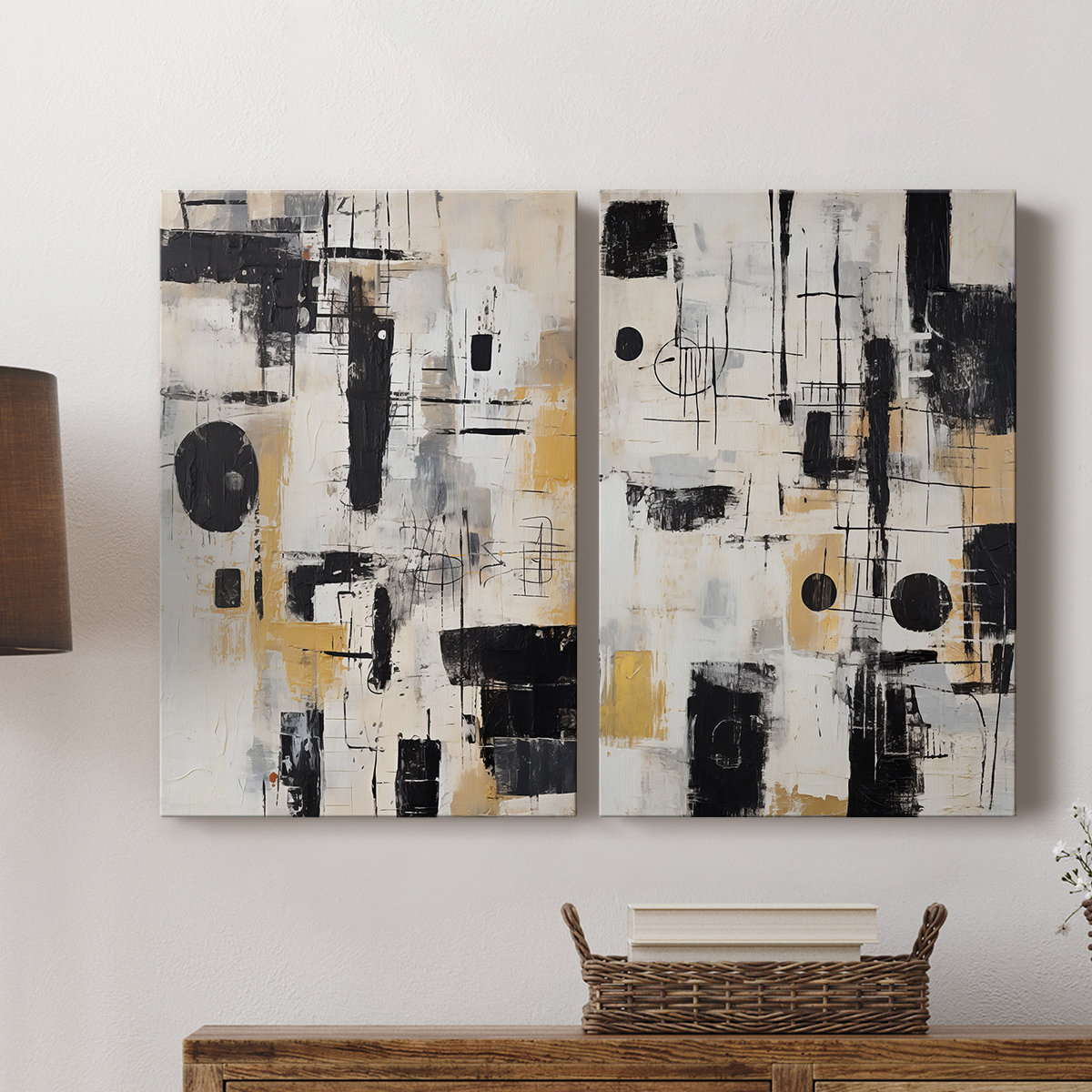 Wexford Home ABSTRACT Series CCCLXXXVII-Premium Gallery Wrapped Canvas ...