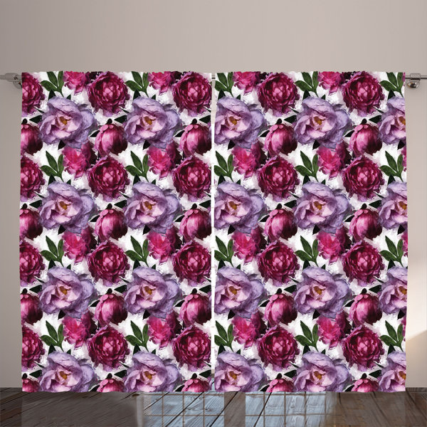 ColorD Shower Curtain Rustic curtain, watercolor spring peony, flowers ...