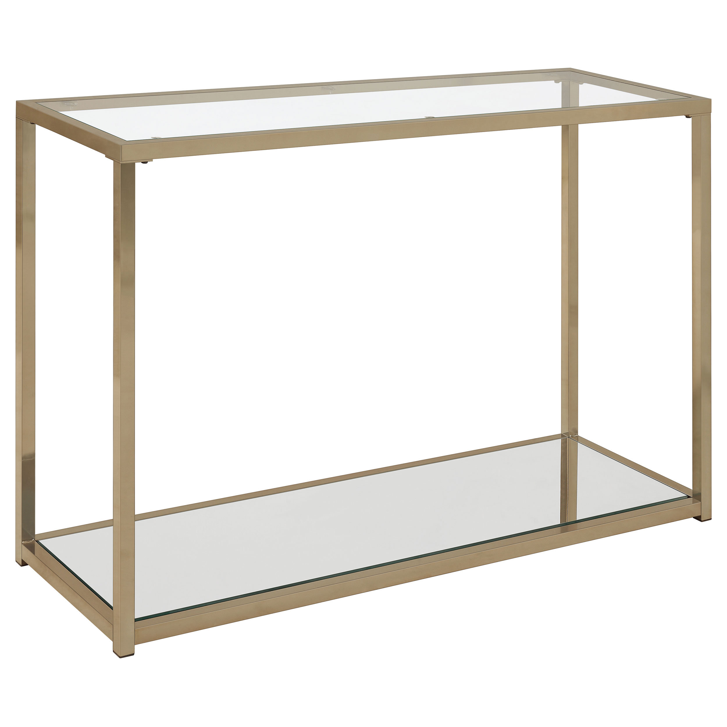 Alma Cora Glass Top Entryway Console Table | Wayfair