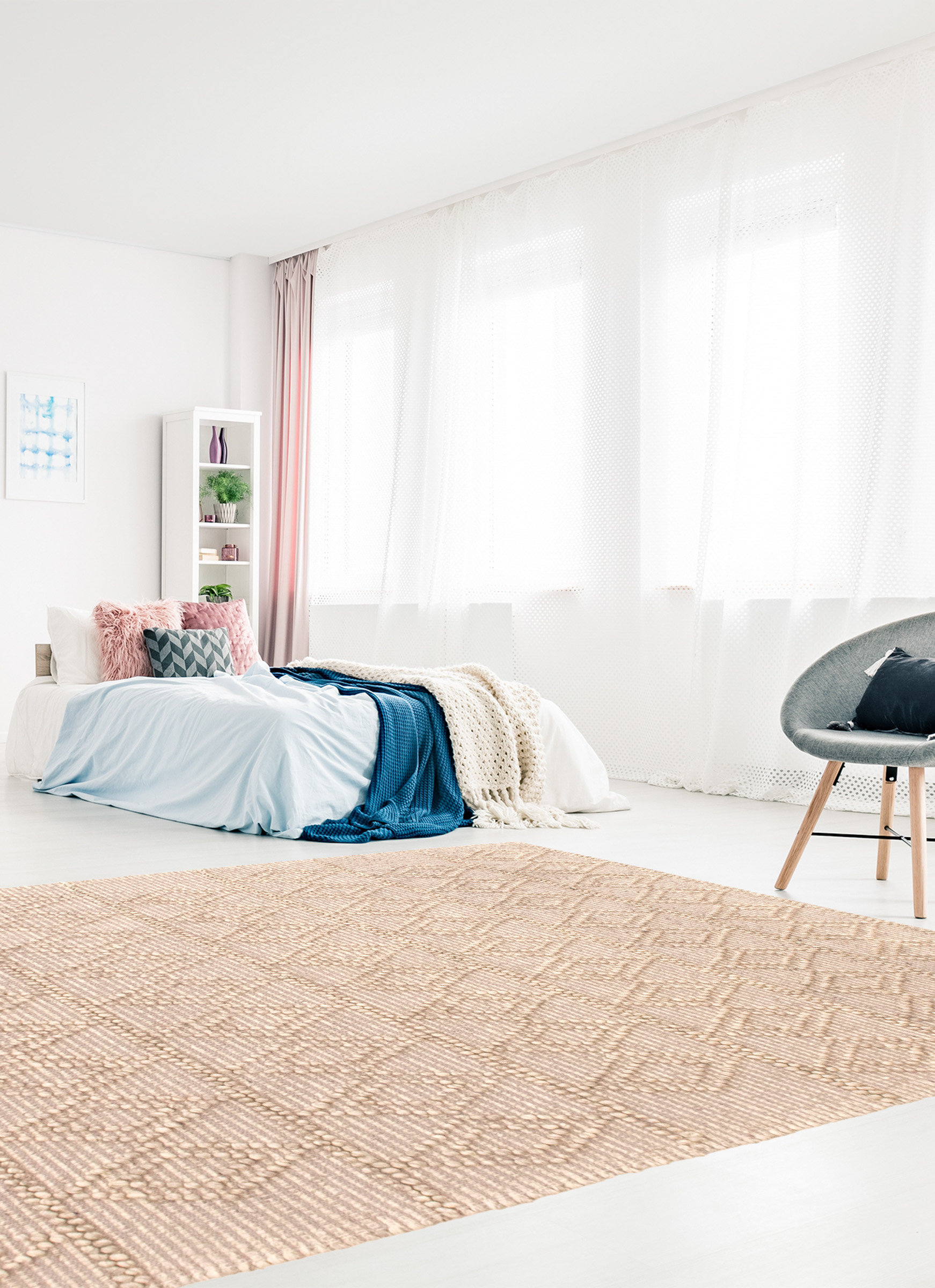 Foundry Select Mulvey Geometric Hand Braided Wool Light Brown Area Rug ...