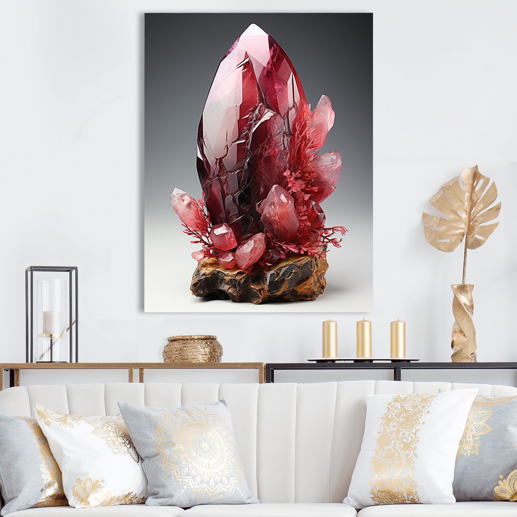 Dakota Fields Red Spiritual Stone Rhodonite - Print | Wayfair