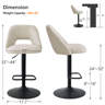 Mercury Row® Bridgette 24"-32" Swivel 360° Upholstered Footrests ...
