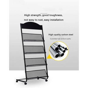 Rebrilliant Floor-Standing Magazine Rack Information Rack Storage Rack ...