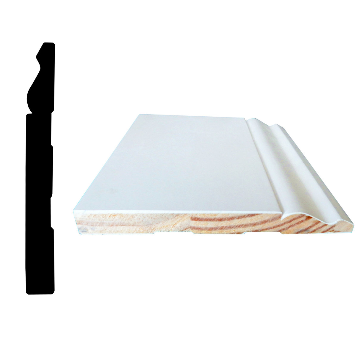 Timber Valley WM738 9/16"H x 96"W x 4 1/4"D Chilean Pine Primed ...