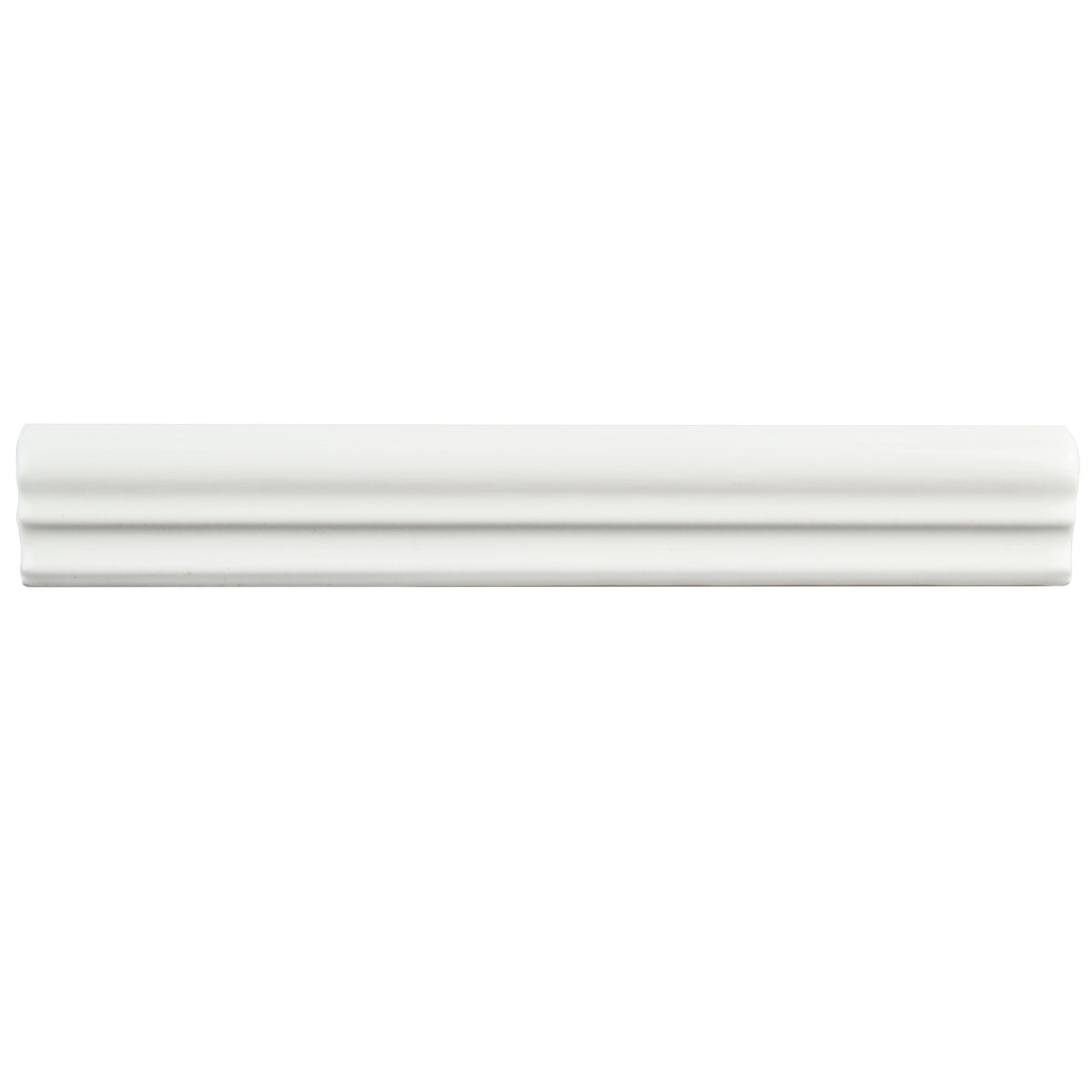 Merola Tile Blanco 8" x 1.25" Ceramic Chair Rail Tile Trim in Brillo ...