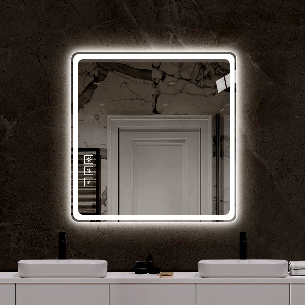Brayden Studio® 36X36 Inch LED Bathroom Mirror Vanity Mirrors With ...