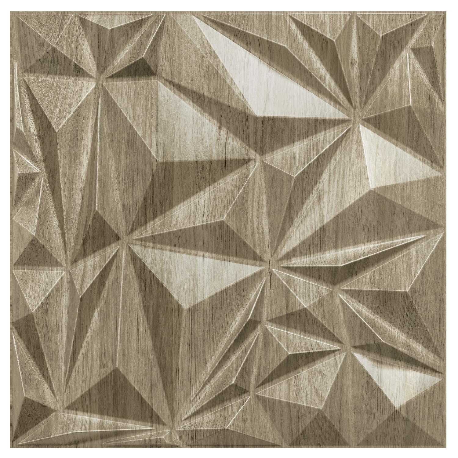 Zeki Shoggy 3D Wall Panels For Interior Wall Decor, Natural Oak Faux ...