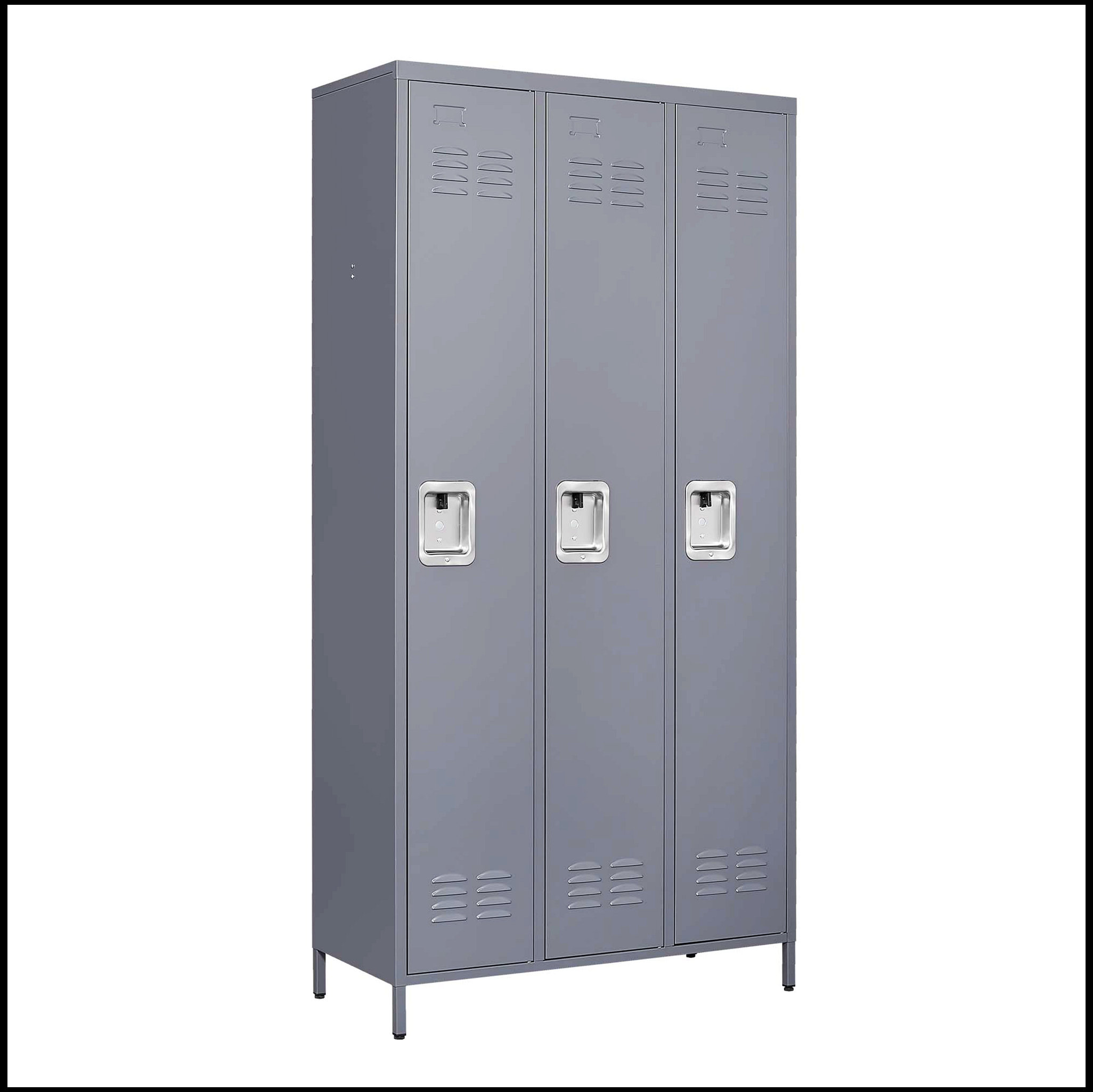 Latitude Run® Hebel 3 Door 72"H Metal Lockers With Lock for Employees ...