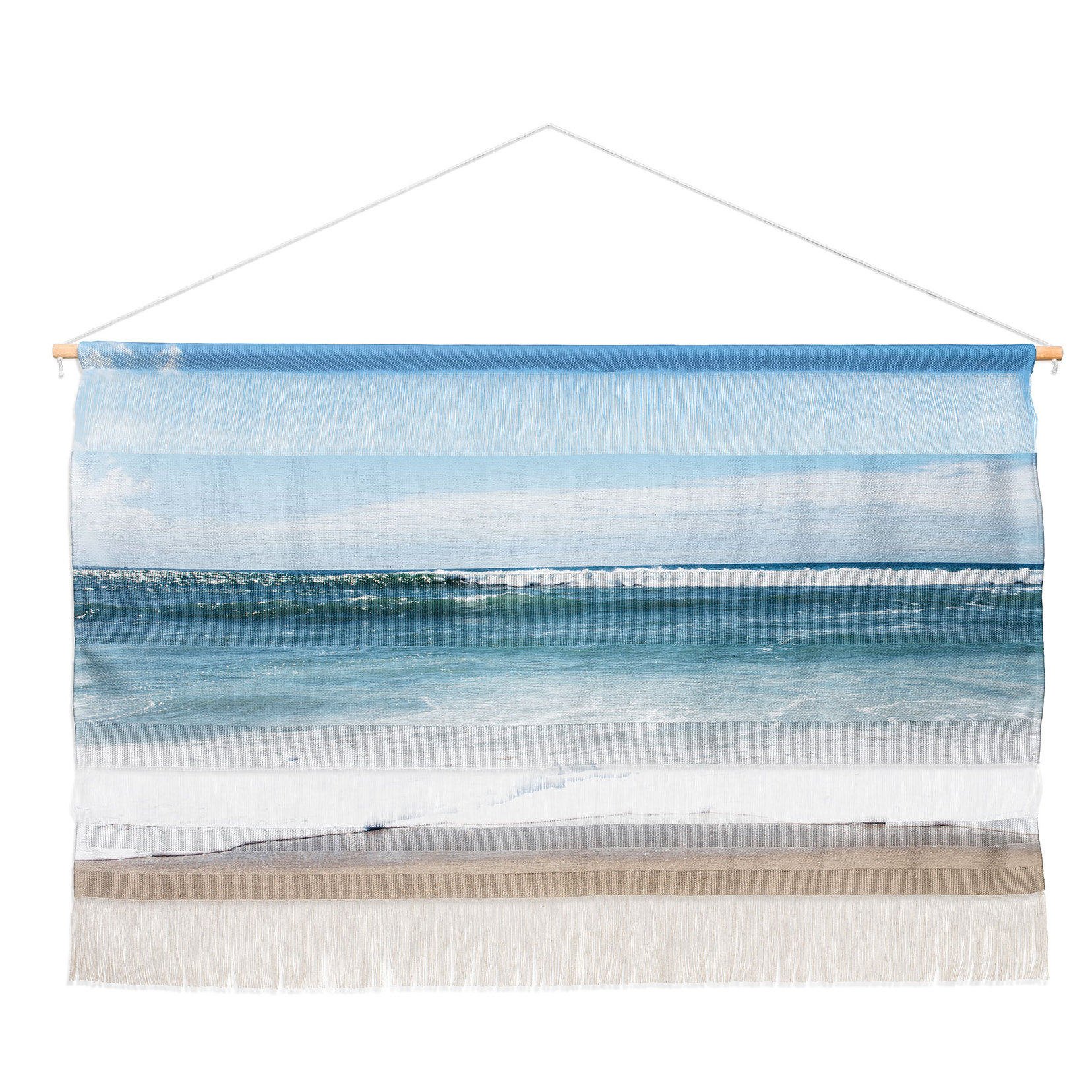 The Twillery Co.® Polyester Sea Shore Wall Hanging with Rod Included ...