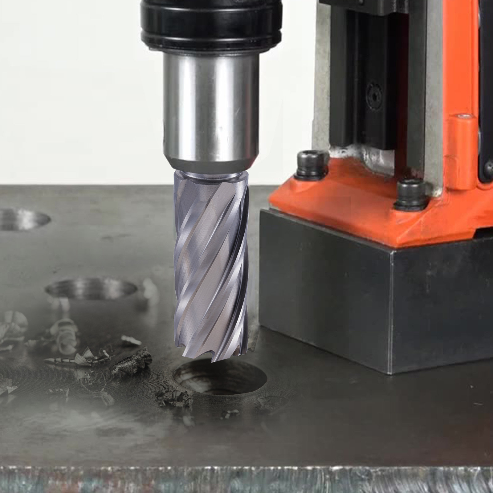 WFX Utility™ Annular Cutter Set, 6 pcs Weldon Shank Mag Drill Bits, 1 ...