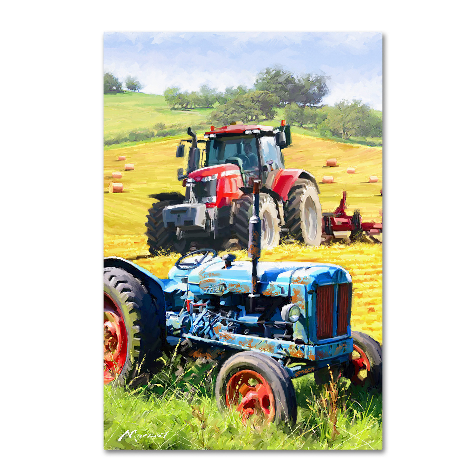 Trademark Fine Art 'Tractors' Print on Canvas & Reviews | Wayfair