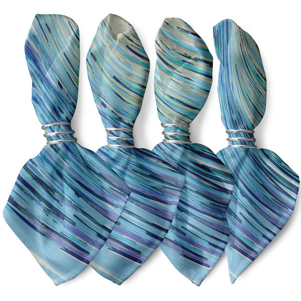 e by design Polyester Abstract Square Napkin | Wayfair