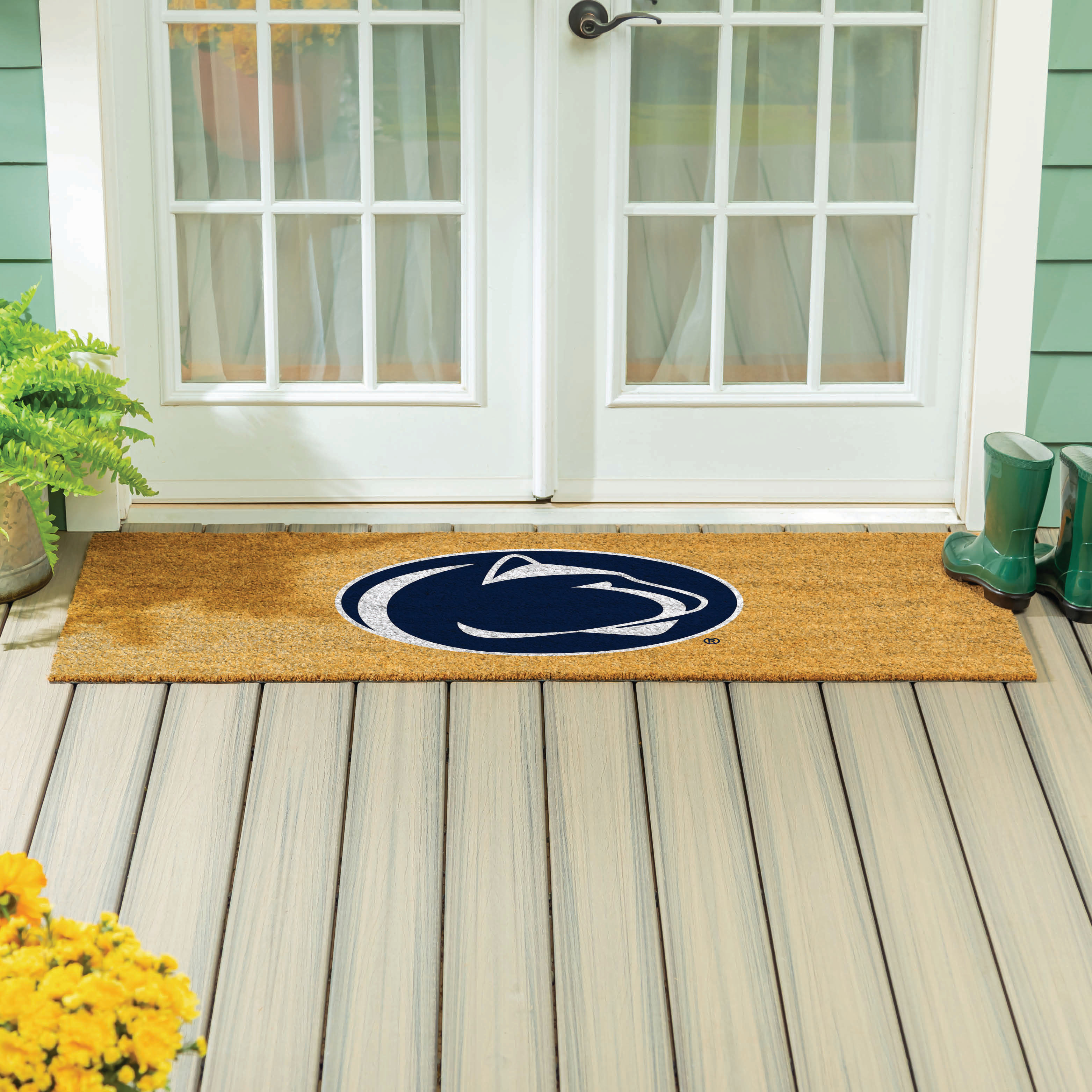 One Allium Way® Penn State Extra Large Full Color Coir Mat, 60"x24 ...