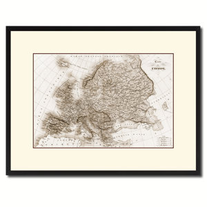 Williston Forge Europe Vintage Sepia Map Canvas Print, 16x21 | Wayfair