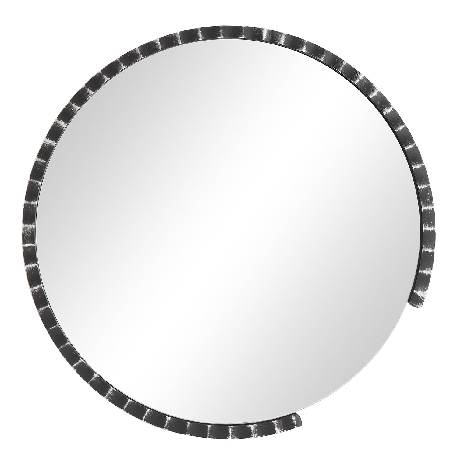 Gracie Oaks Luulake 23.6” Antique Black Rustic Farmhouse Round Wall ...