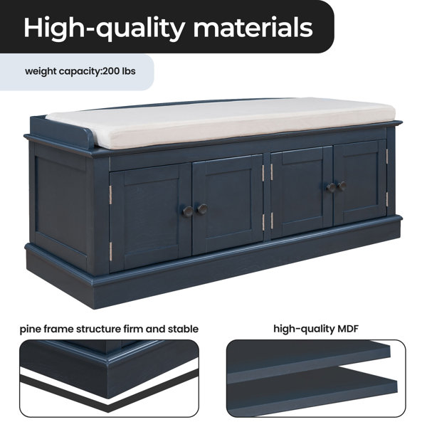 Wildon Home® Terrones Upholstered Storage Bench | Wayfair