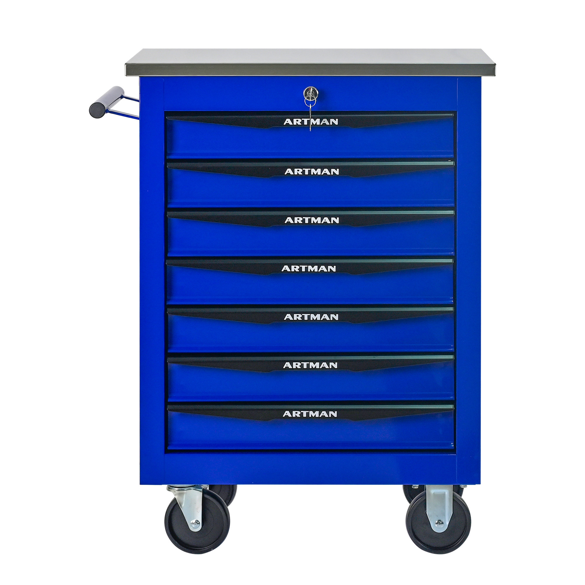 17 Stories Heavy-Duty 7-Drawer Rolling Tool Cart with Locking System ...