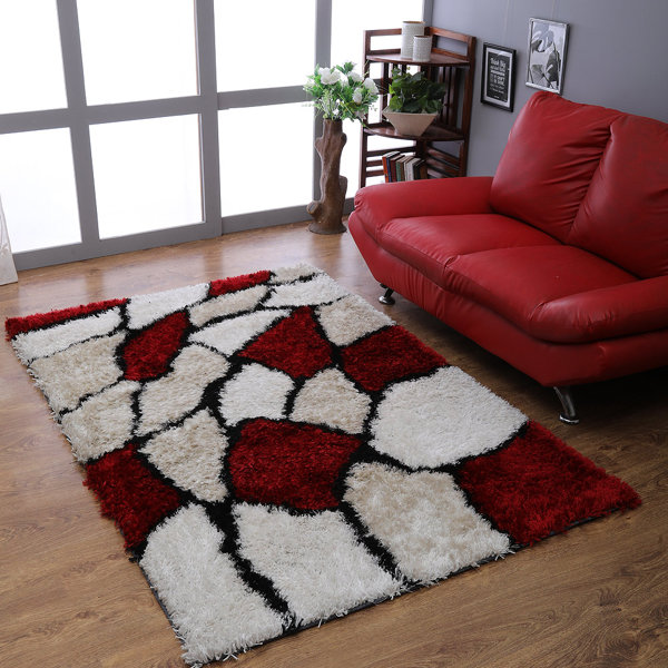 Orren Ellis Rennick HAND TUFTED SHAG POLYESTER ECO-FRIENDLY AREA RUGS ...