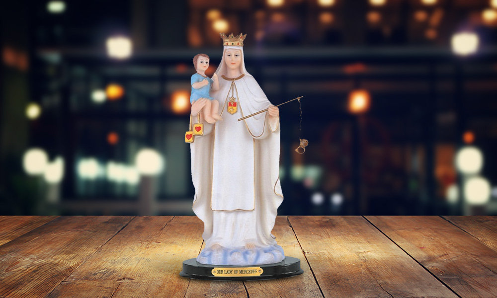 Trinx Jeiren 12"H Our Lady of Mercedes Holy Figurine Unique Gifts | Wayfair