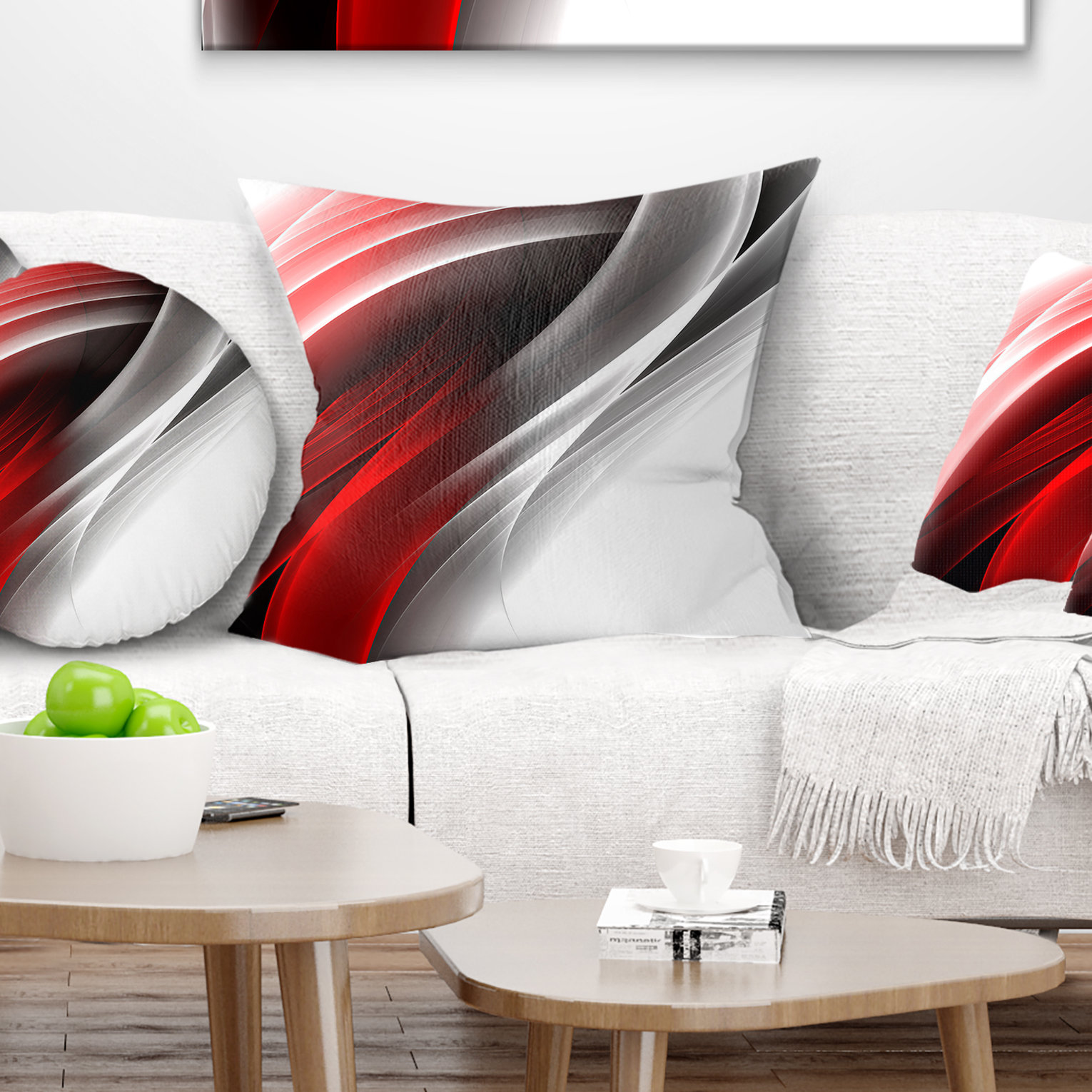 Design Art Abstract 3D Vertical Lines Square Pillow Cover & Insert ...