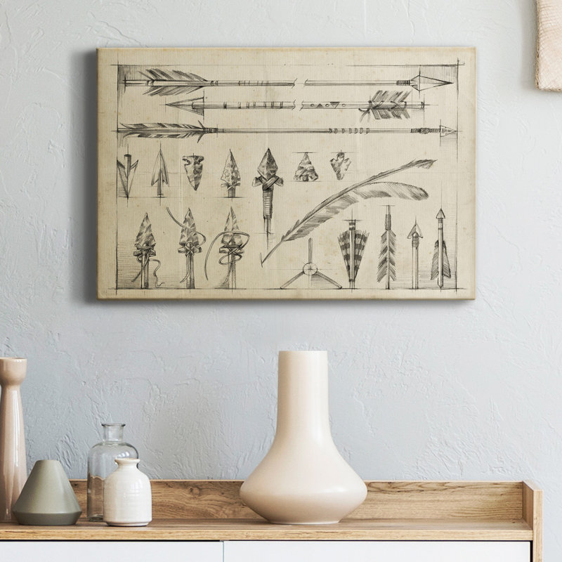Union Rustic Arrow Schematic I - Print | Wayfair