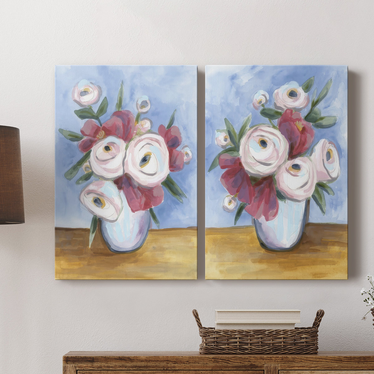 Ophelia & Co. Tea Rose Posey I-Premium Gallery Wrapped Canvas -Ready to ...