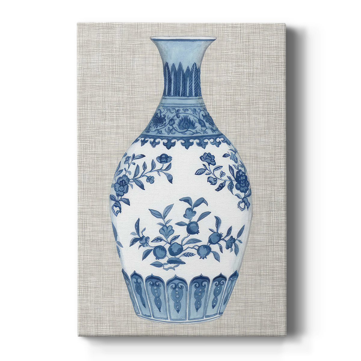 Lark Manor™ Ming Vase on Linen III -Gallery Wrapped Cavas | Wayfair