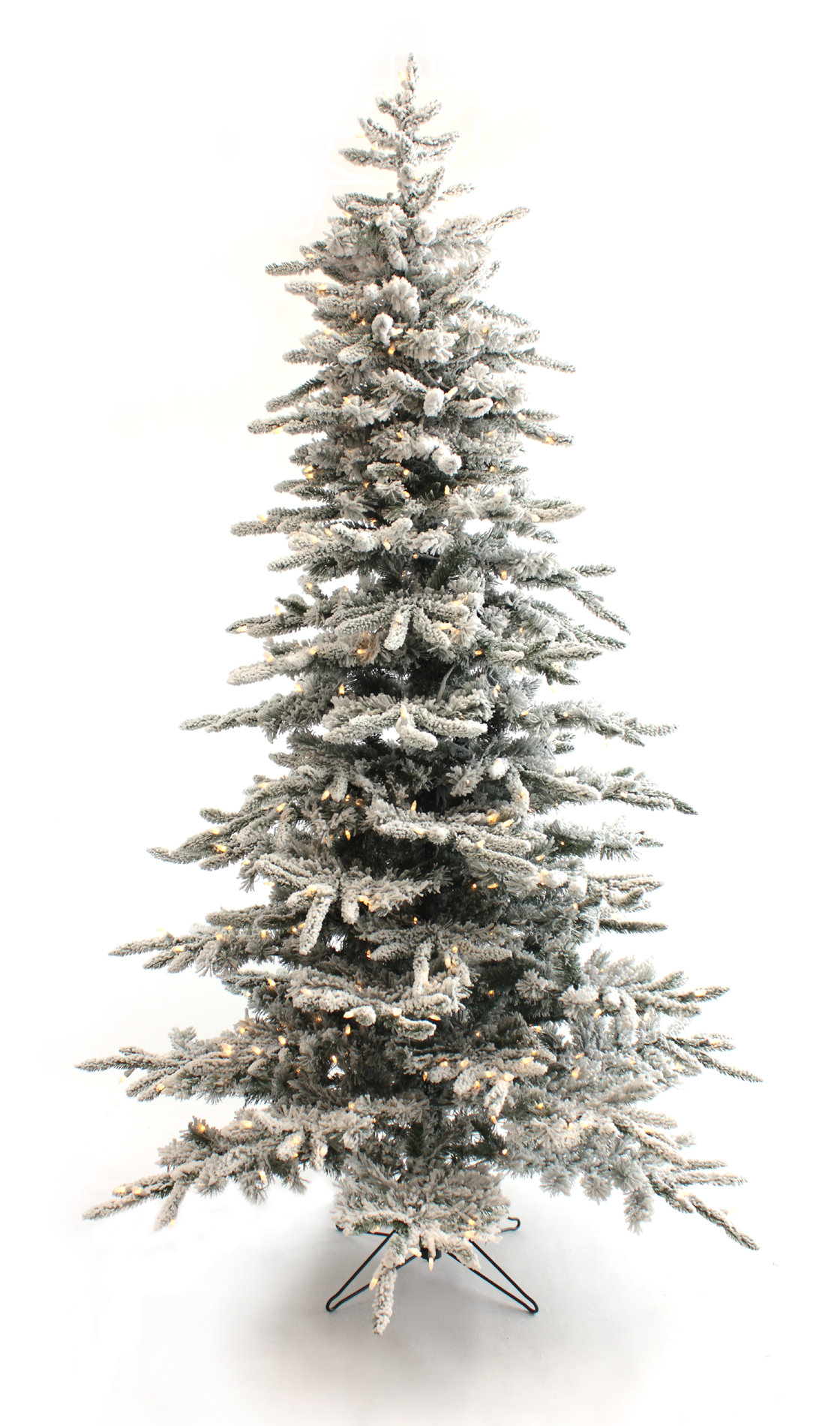The Holiday Aisle® Pre-Lit Slim Green Pine Artificial Christmas Tree ...