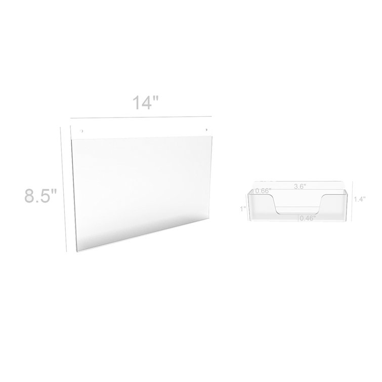 FixtureDisplays 6 Pack 11x8.5" Wall Mount Sign Holder - Wayfair Canada