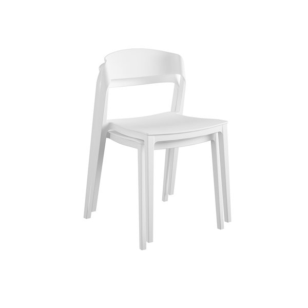 COSCO Outdoor/Indoor Stacking Resin Chair with Ribbon Back & Reviews ...