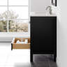 Ebern Designs Minnich 24"W X 22"D Bathroom Vanity With Carrara Quartz ...