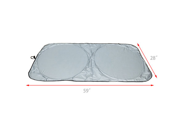 FixtureDisplays 59" x 28" Small Car Windshield Sun Shade Cover ...