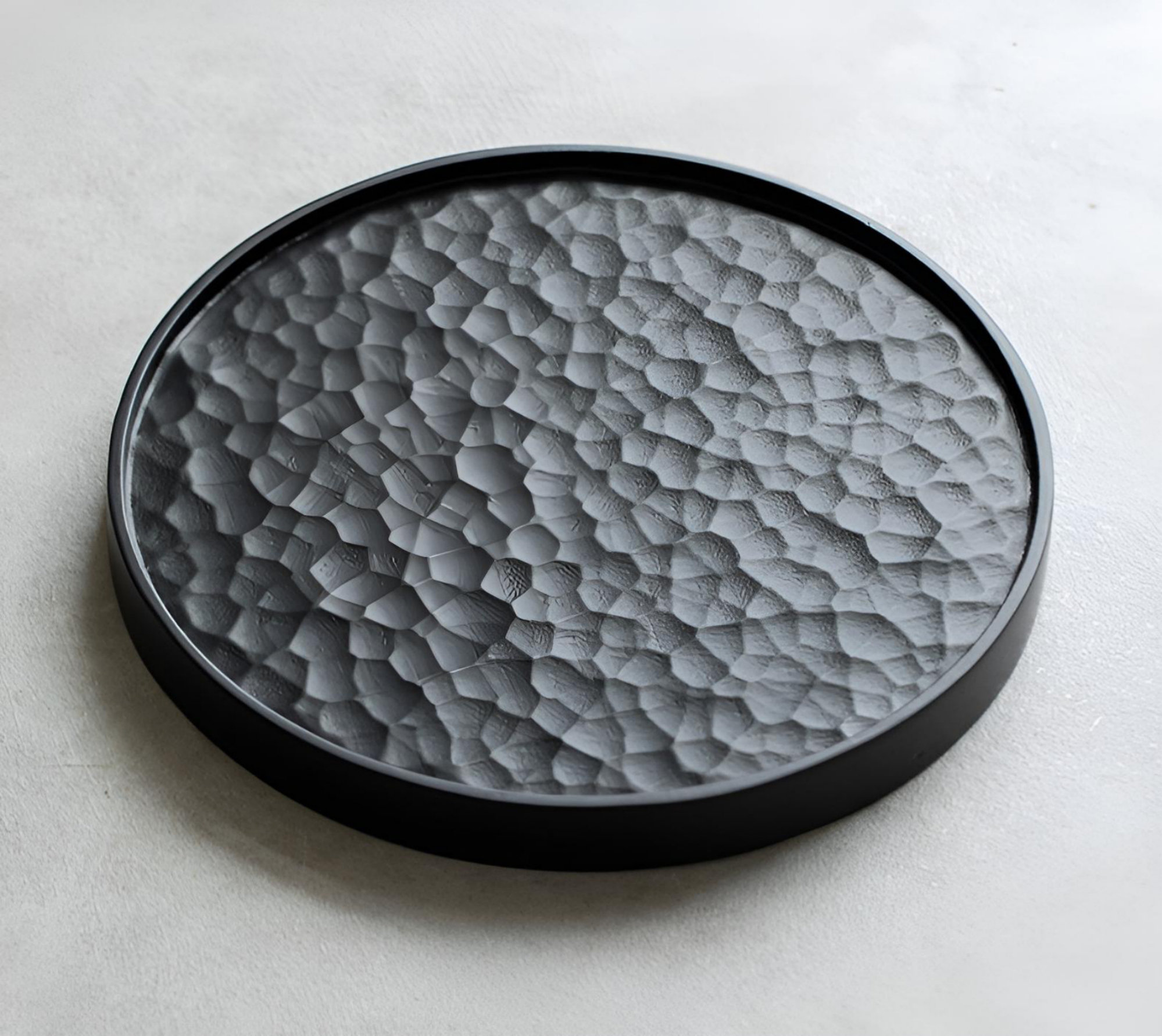 Dakota Fields Handmade Cherry Wood Circular Tea Tray - Double Dry Tea ...