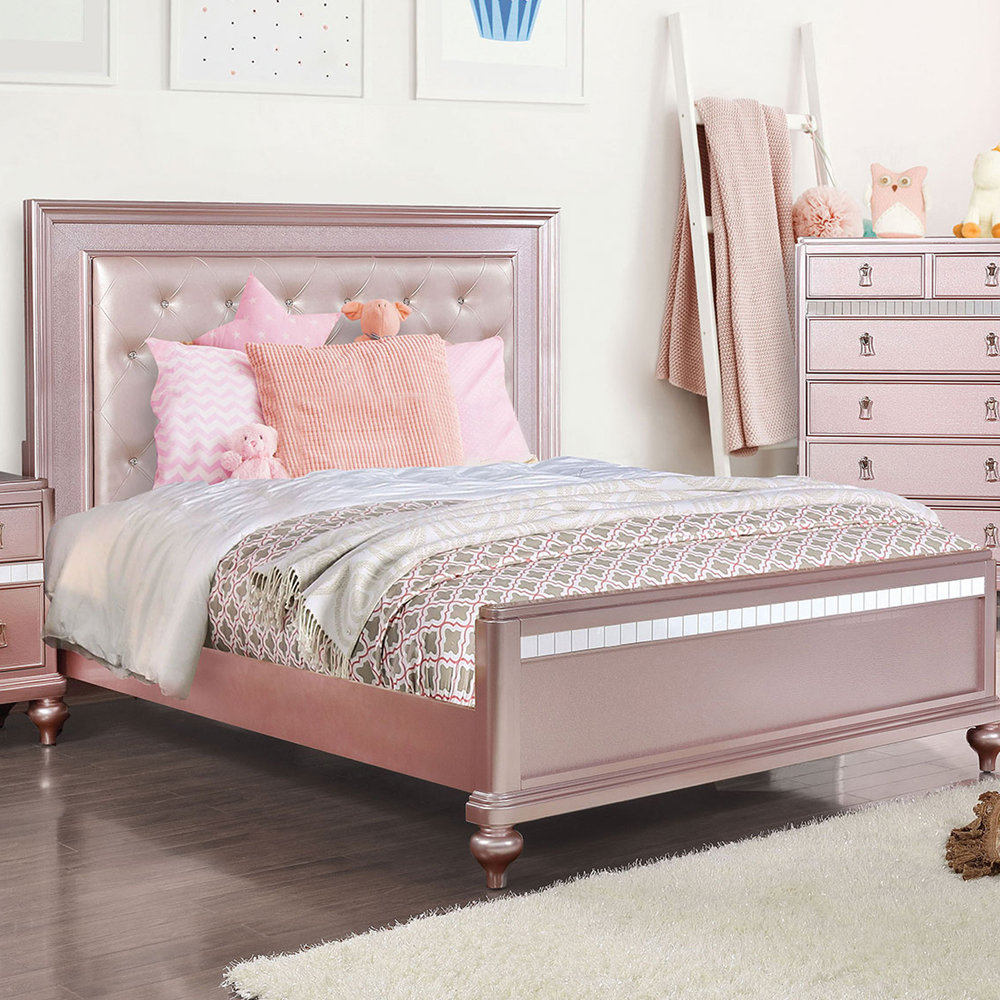 Rosdorf Park Massaro Twin Tufted Upholstered Platform Bed with Mattress ...