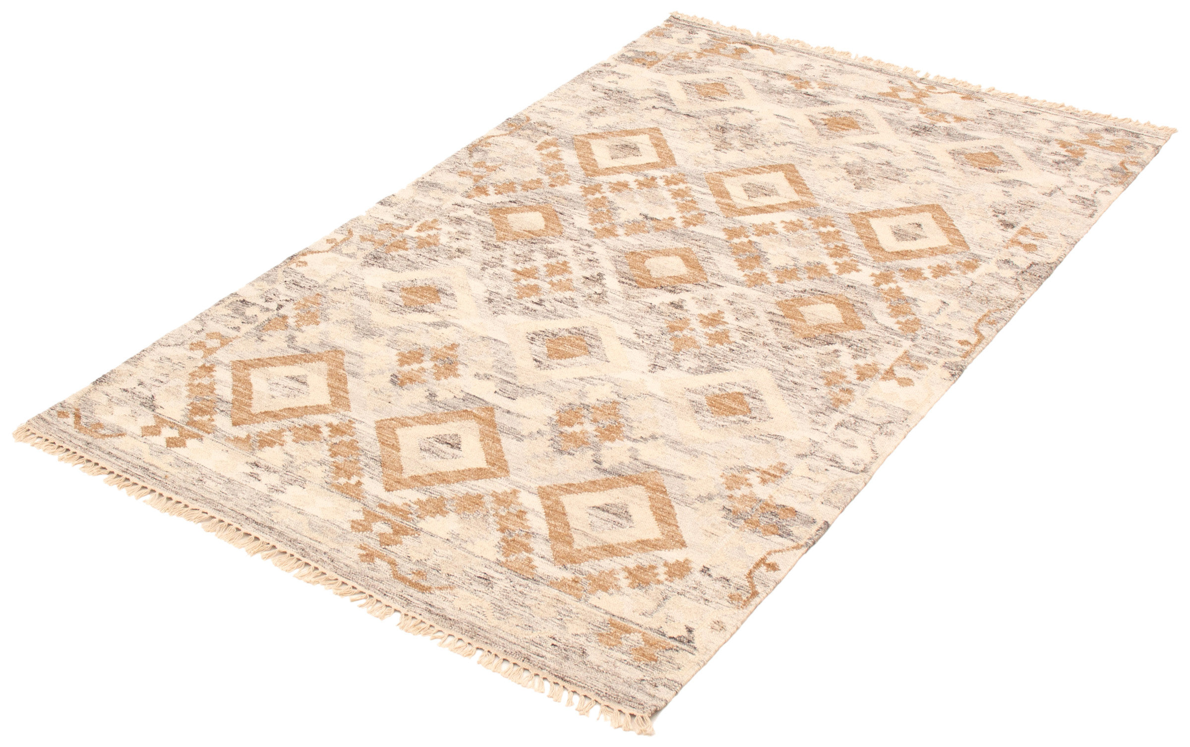 Union Rustic Newmarket Geometric Handmade Flatweave Wool Ivory/Light ...