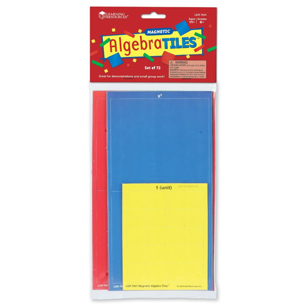 Learning Resources Magnetic Algebra Tiles Flash Cards | Wayfair