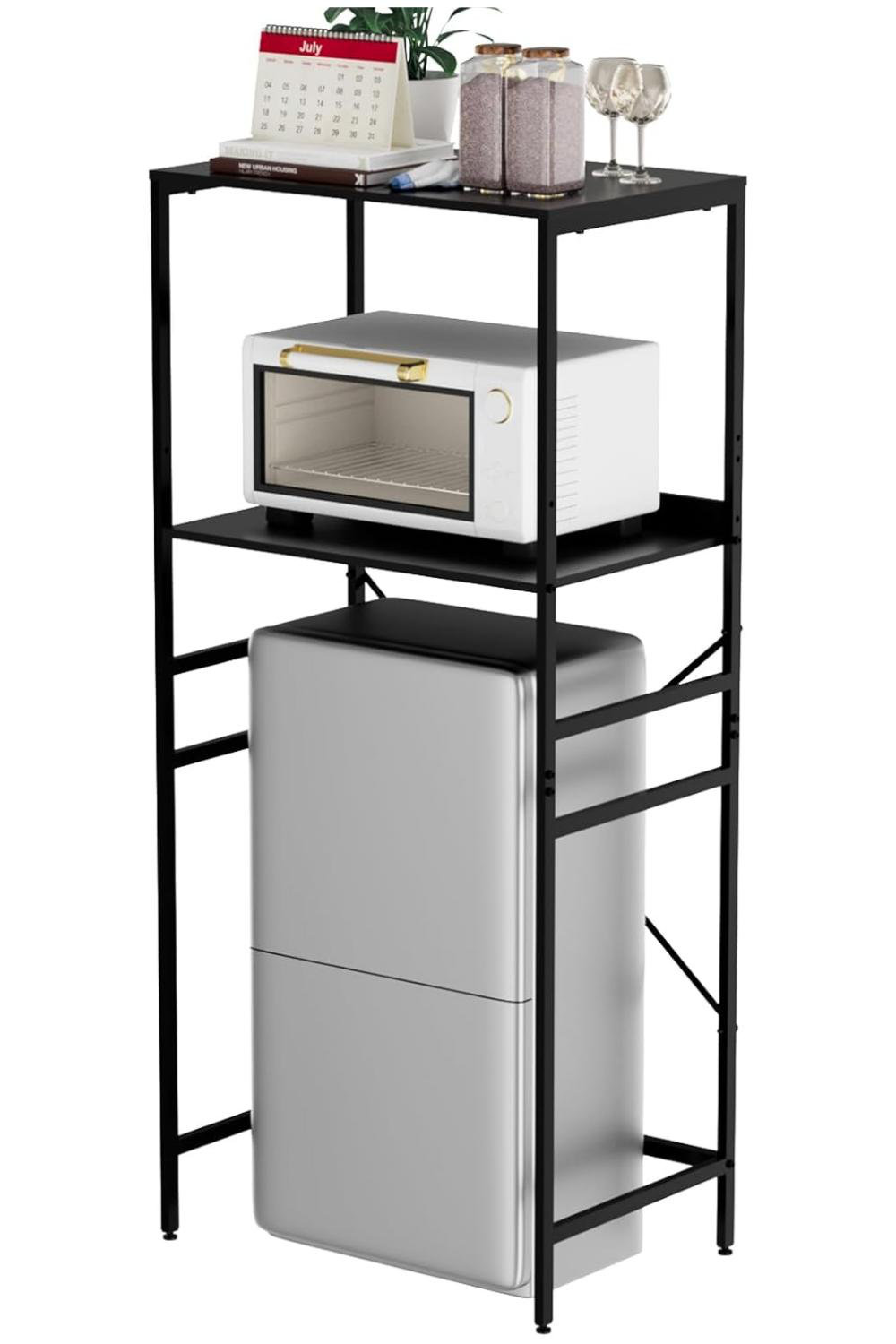 17 Stories Mini Fridge Shelf Mini Fridge And Microwave Stand Over Mini ...