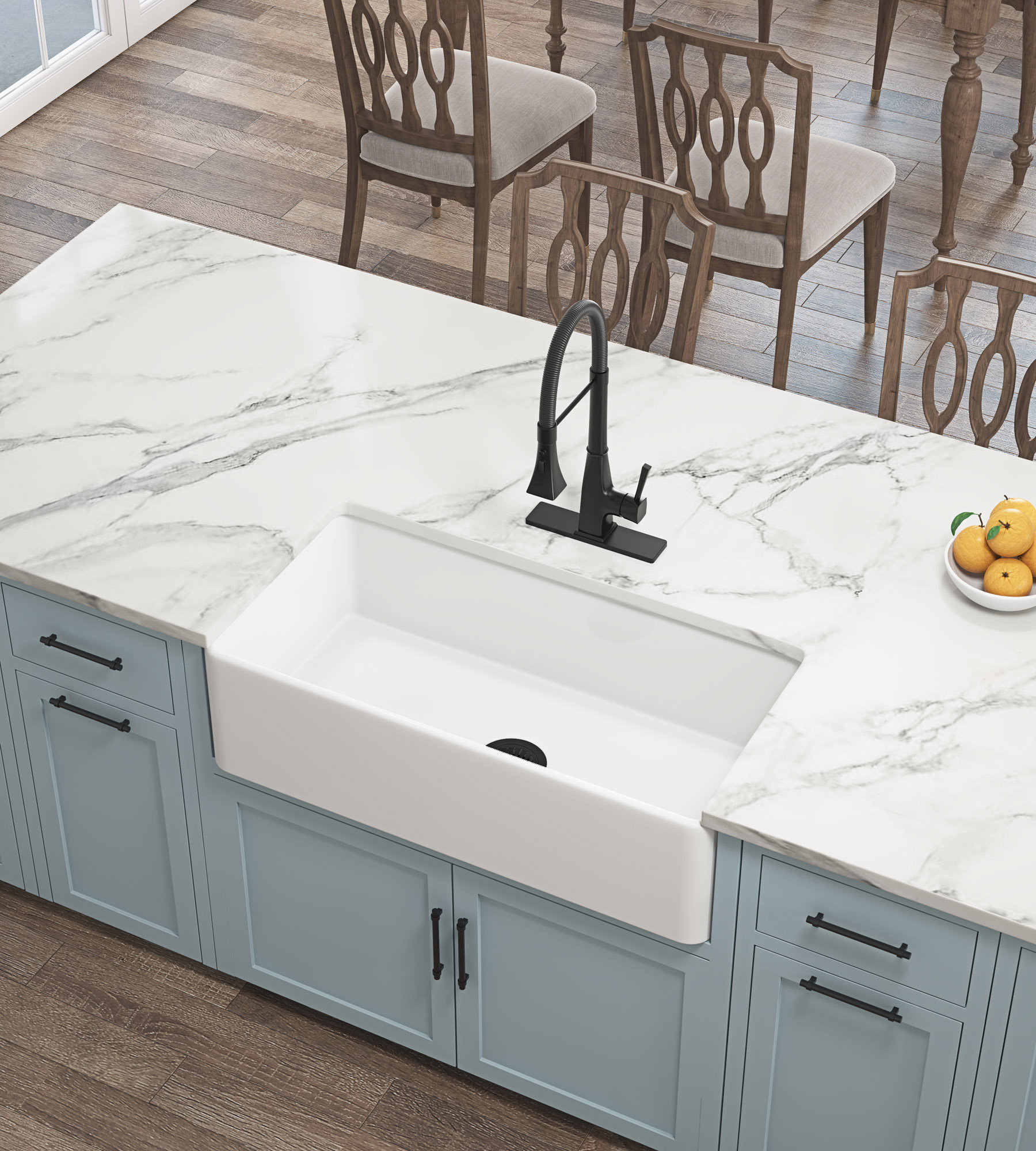HomeViewto Évier de cuisine à tablier profond Farmhouse Sink - Wayfair ...