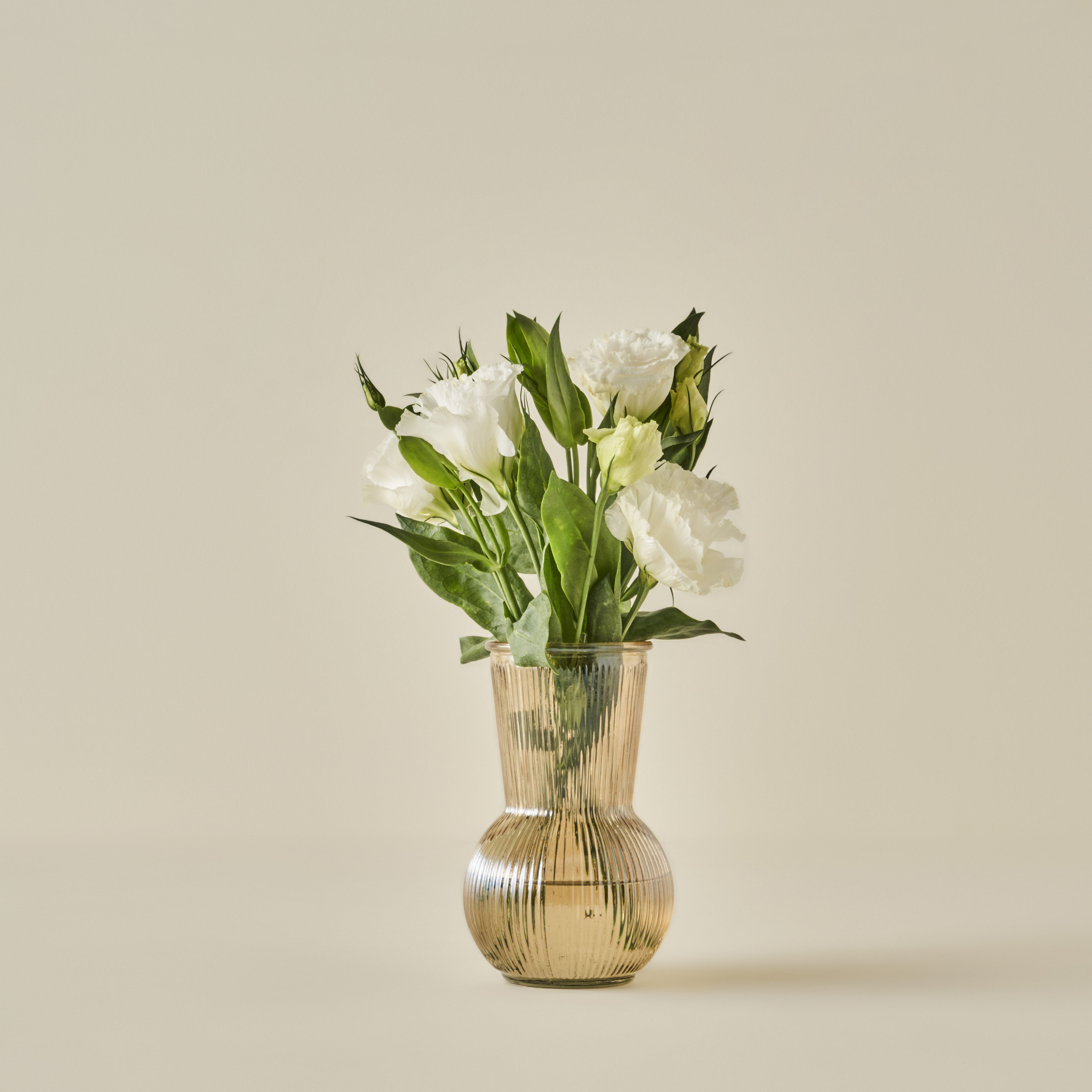 Ebern Designs Eva Textured Amber Glass Vase | Wayfair