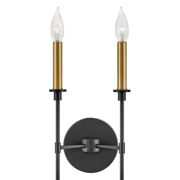 Beachcrest Home™ Krieg 2 - Light Dimmable Black Design Wall Light ...