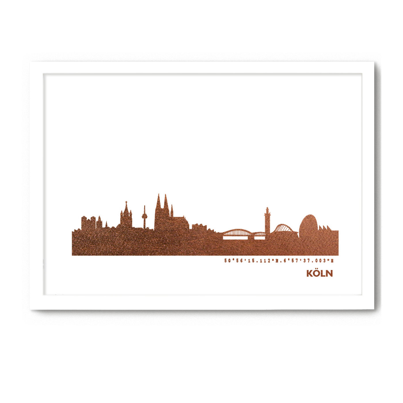 Brayden Studio Cologne Skyline - Picture Frame Art Print on Paper ...