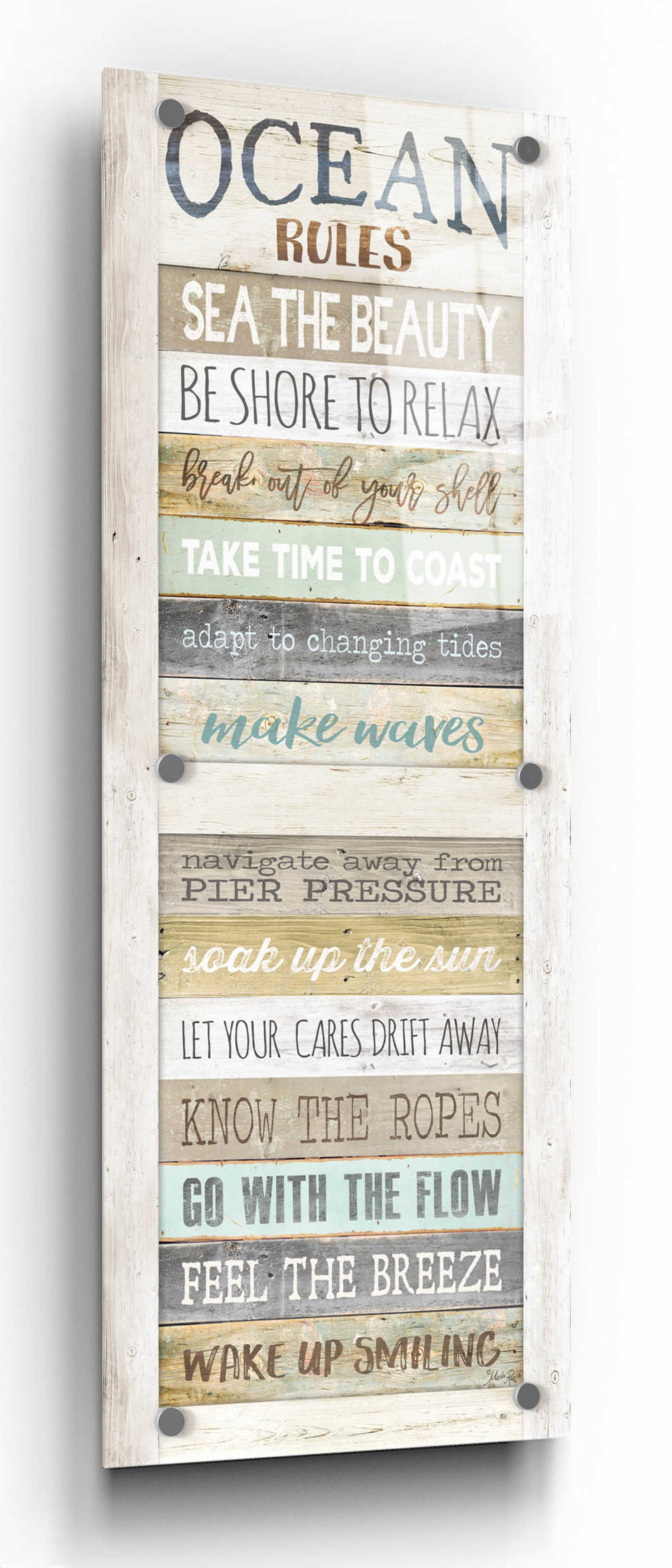 Trinx Ocean Rules by Marla Rae - Unframed Print | Wayfair