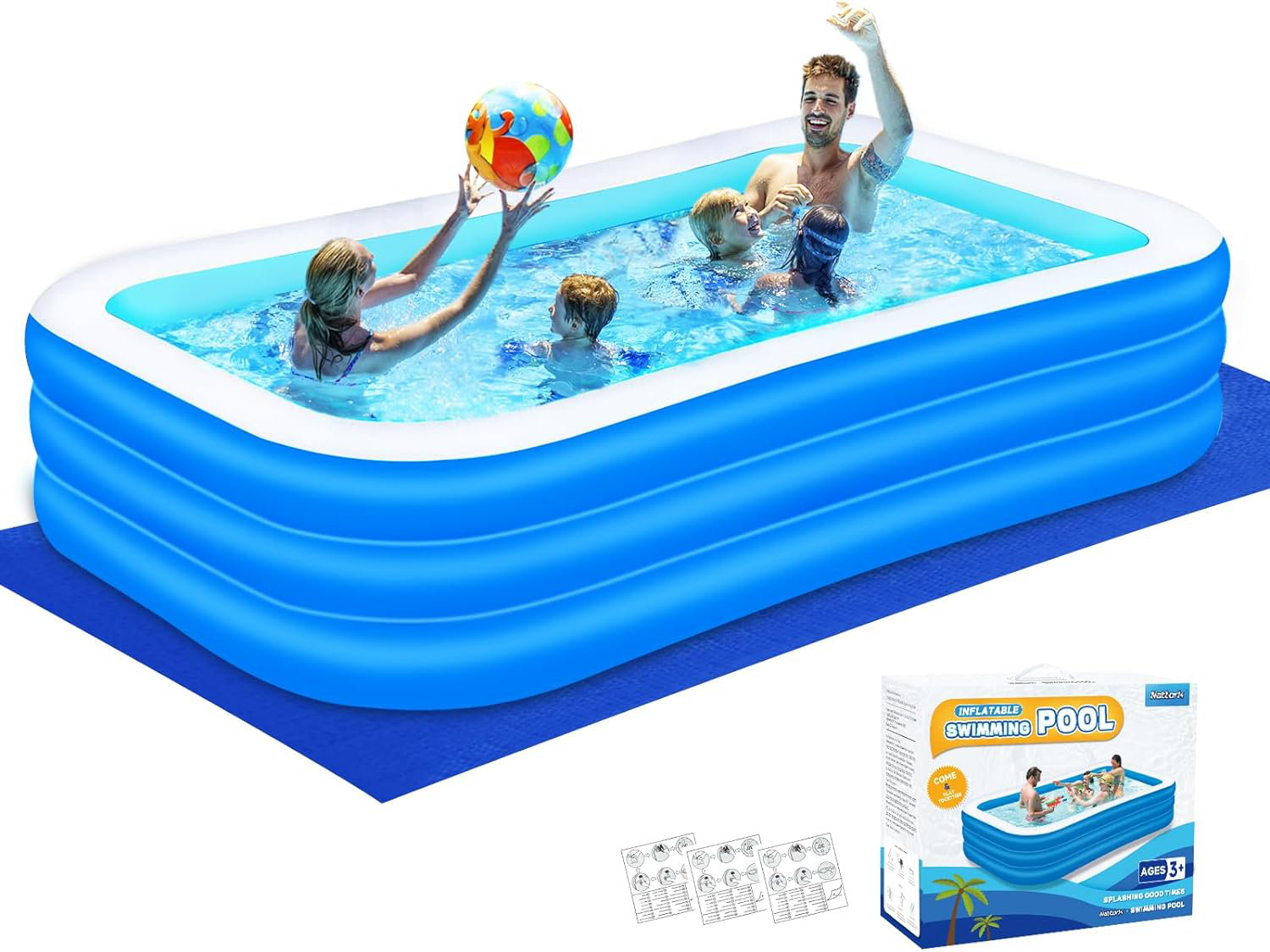 Utibia 22 Ft H X 118 Ft L X 68 Ft W Pvc Inflatable Pool - Wayfair Canada