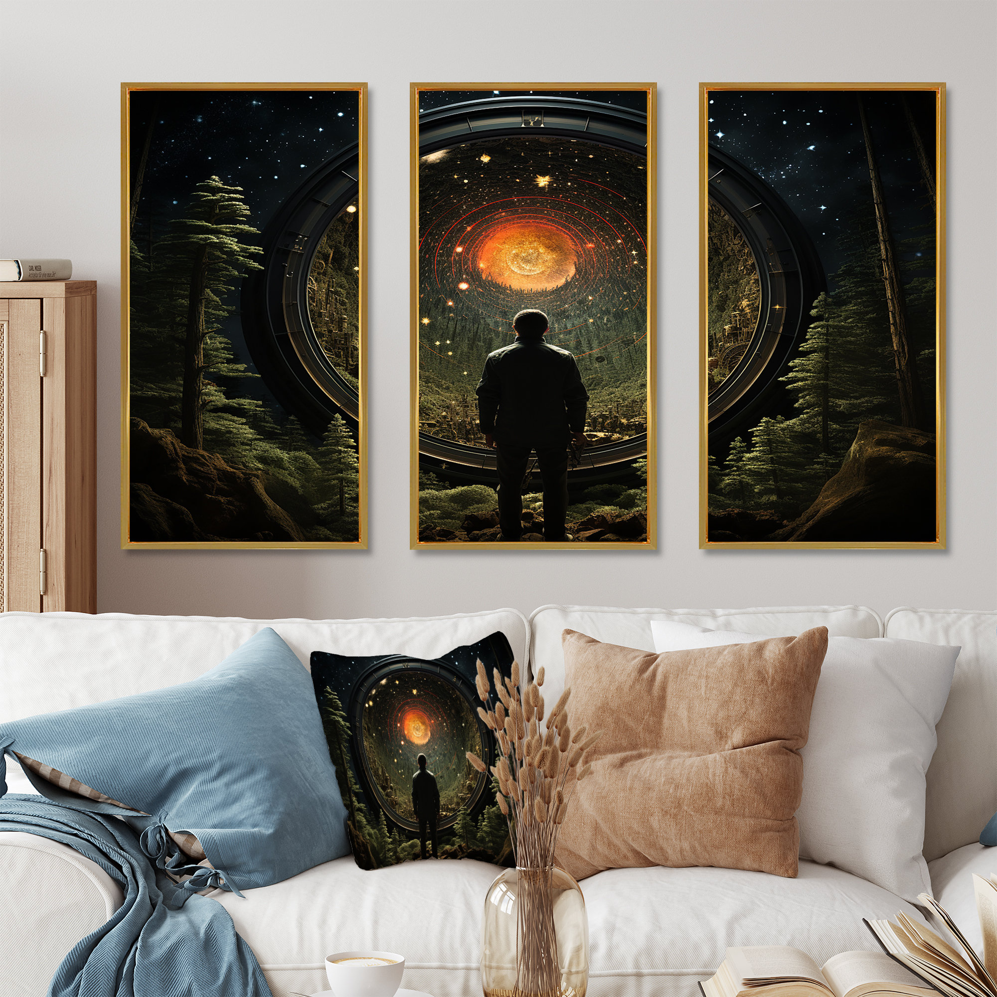Bungalow Rose Mystical Flora Man Walking To Mystic Forest I - Abstract ...