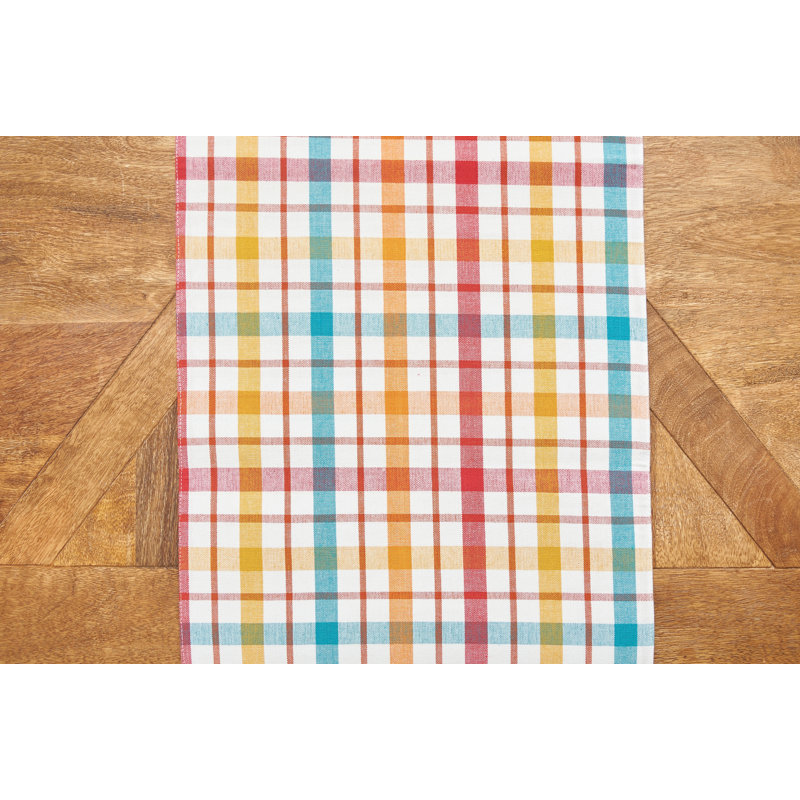 Birch Lane™ Marcine Plaid Woven Reversible Table Runner | Wayfair