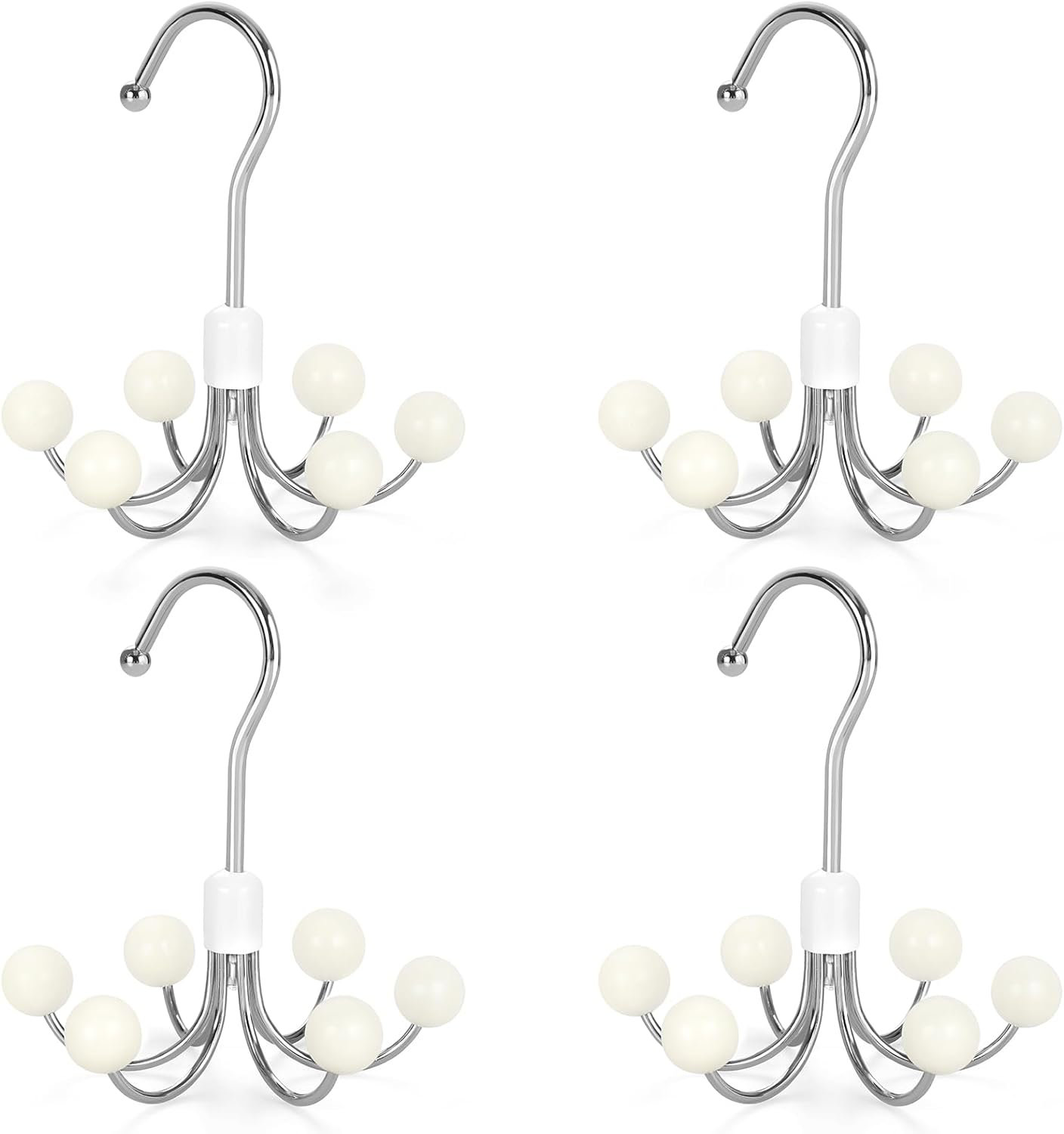 Rebrilliant Hoodie Hangers 4-Pack With 6 Wood Balls, 360°Swivel Purse ...