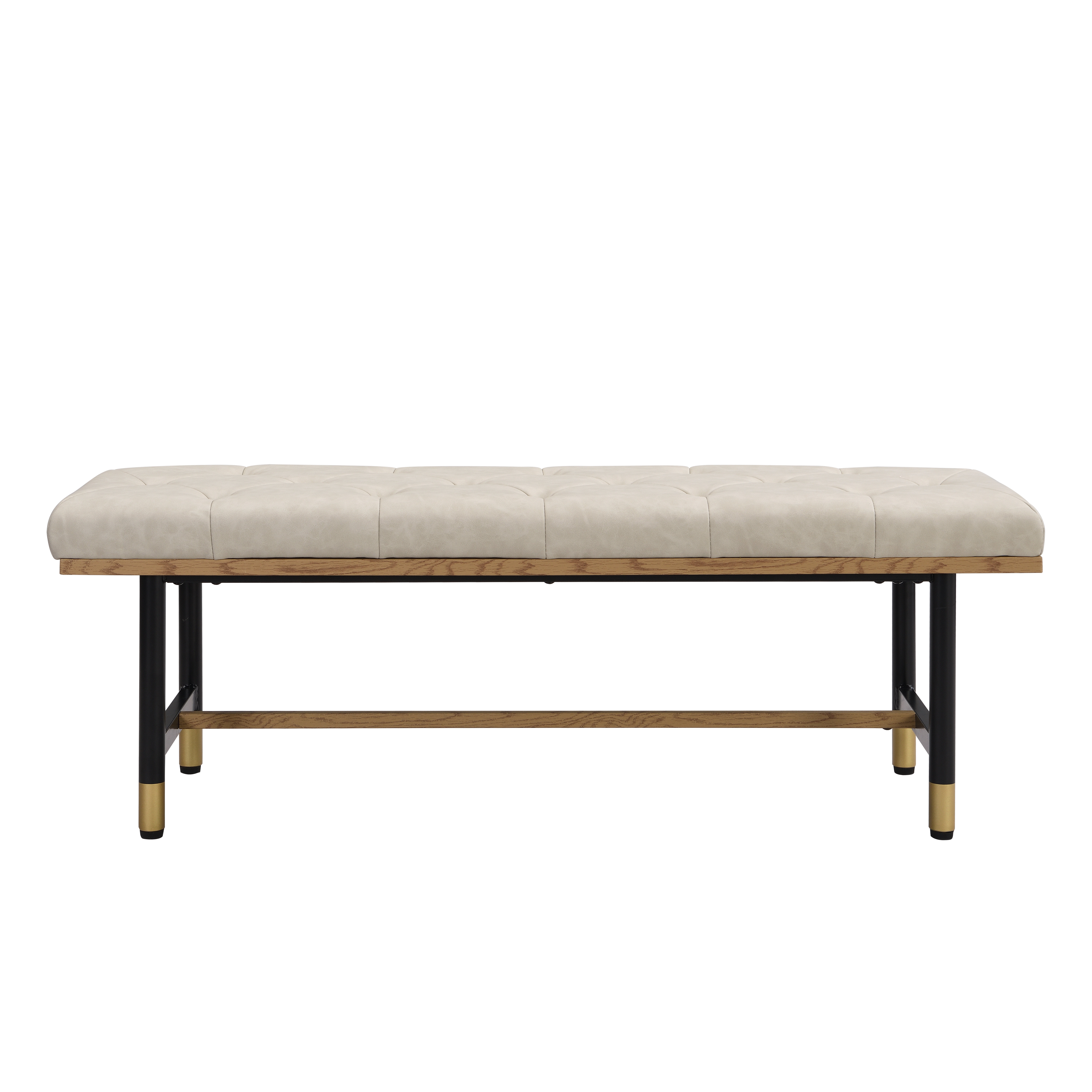 Ebern Designs Makayla Faux Leather Upholstered Bench & Reviews | Wayfair