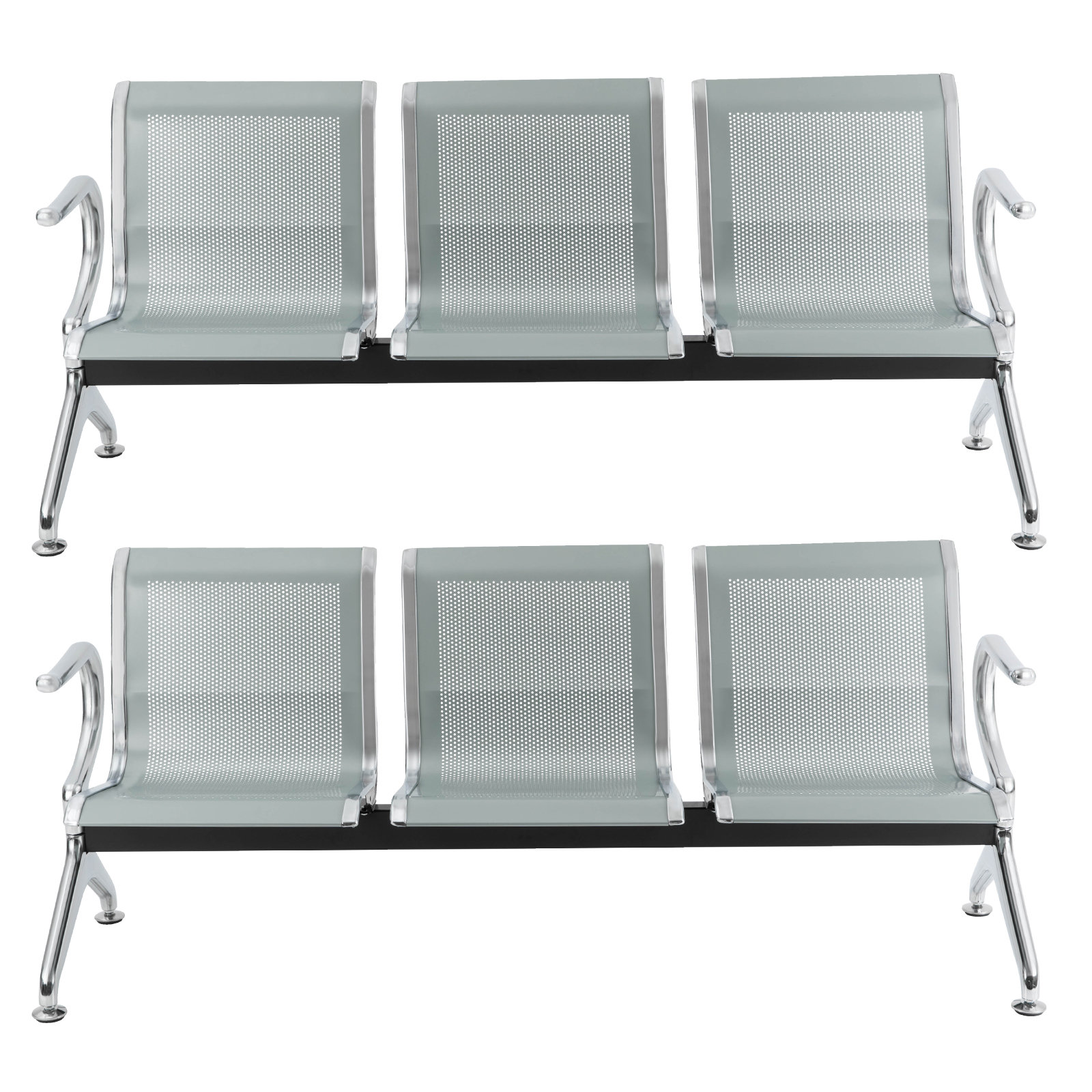 YaoTown 69.3" W Metal Seat Tandem Seating with Metal Frame - Wayfair Canada