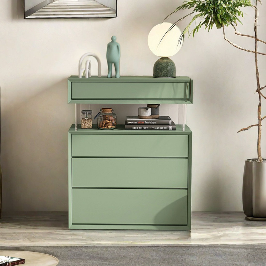 Morpho Nest Creations Italian-style Minimalist Floating Accent Chest ...